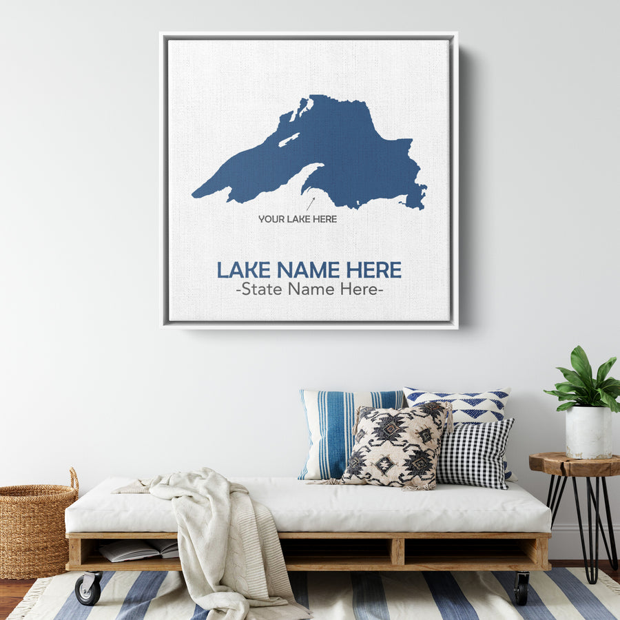 Custom Lake Framed Square Canvas – Home Lake Goods